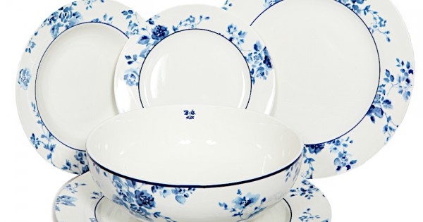 ΣΕΡΒΙΤΣΙΟ ΦΑΓΗΤΟΥ ΣΕΤ 20ΤΜΧ LAURA ASHLEY BLUEPRINT | MEGAZINO