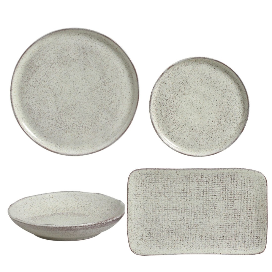 ΣΕΡΒΙΤΣΙΟ ΦΑΓΗΤΟΥ STONWARE ΣΕΤ 19ΤΜΧ. ORGANIC PISTACHE PORTO BRASIL ...