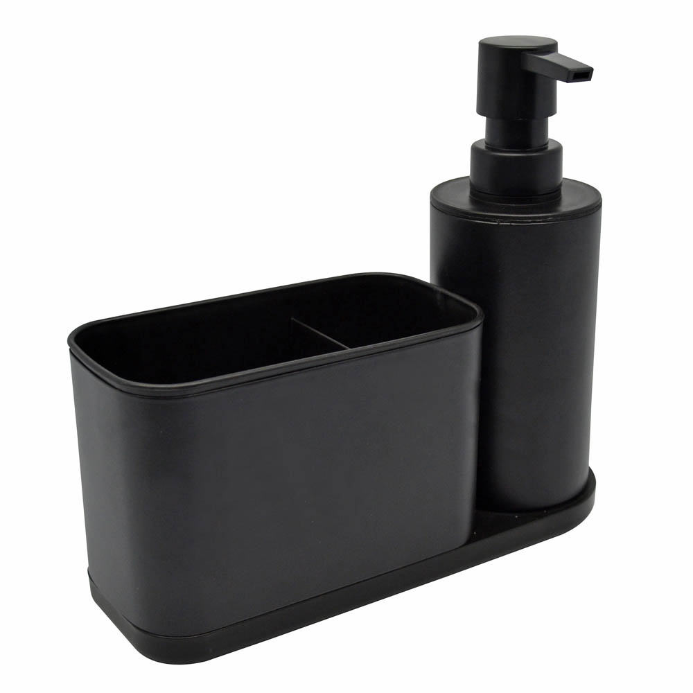 DISPENSER ΜΕ ΘΗΚΗ ΓΙΑ ΥΓΡΟ ΠΙΑΤΩΝ BLACK INOX | MEGAZINO